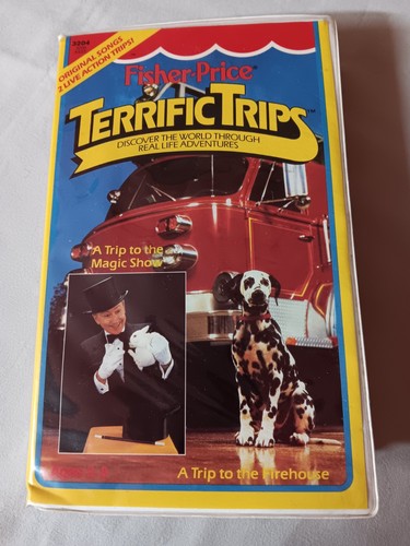 Vintage VHS Fisher Price Terrific Trips MAGIC SHOW and THE FIREHOUSE ...