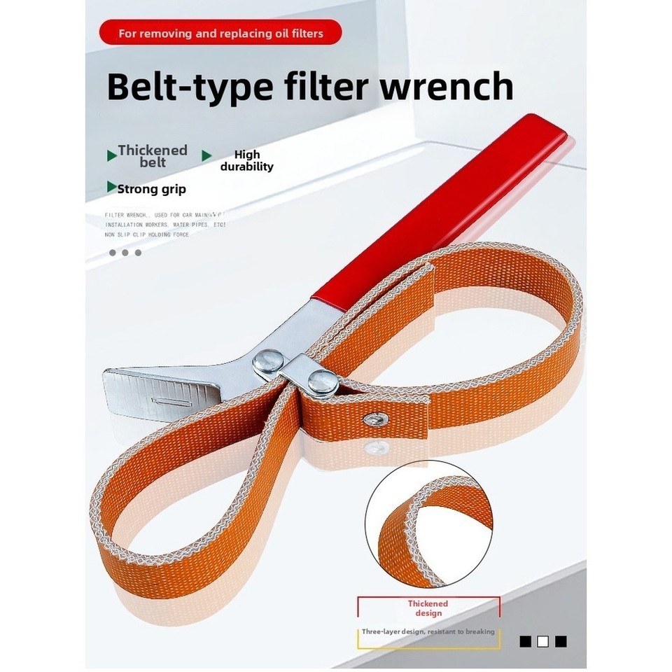Heavy Chain Filter Wrench with Thickened Belt for Car Oil Filter Repair ...