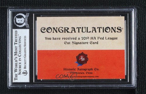 2019 Historic Federal League Signatures Edd Roush Cut Signature Auto ...
