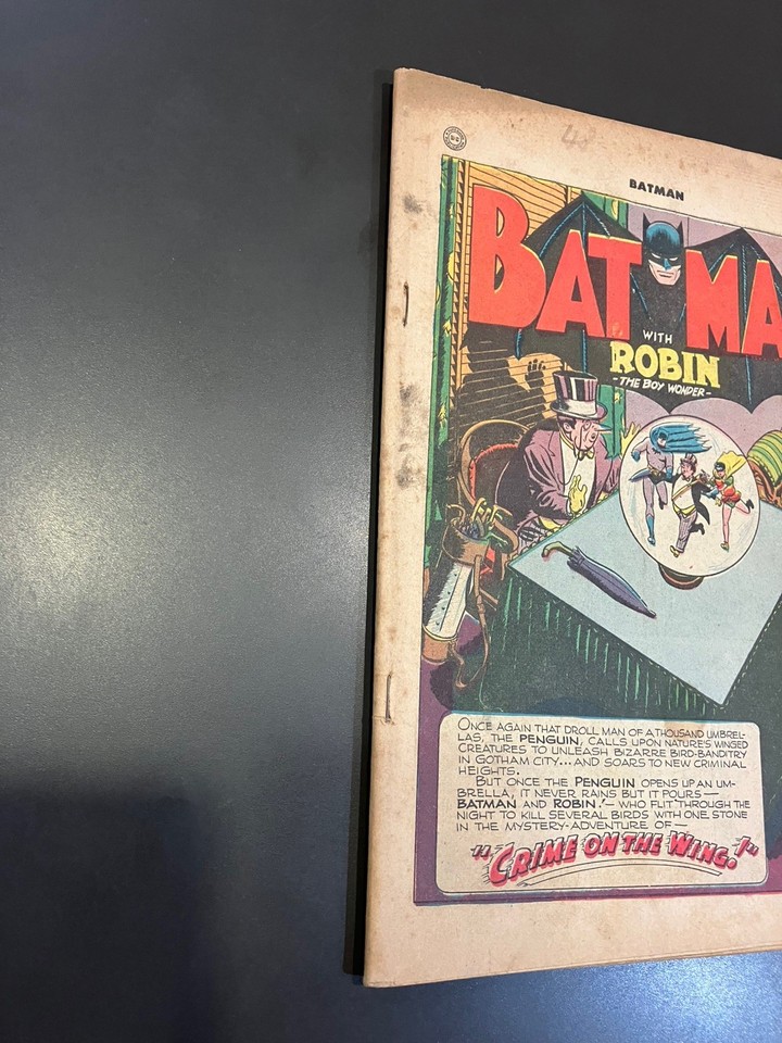 Batman #33 (1946) Christmas Cover- Coverless Comic Book | eBay