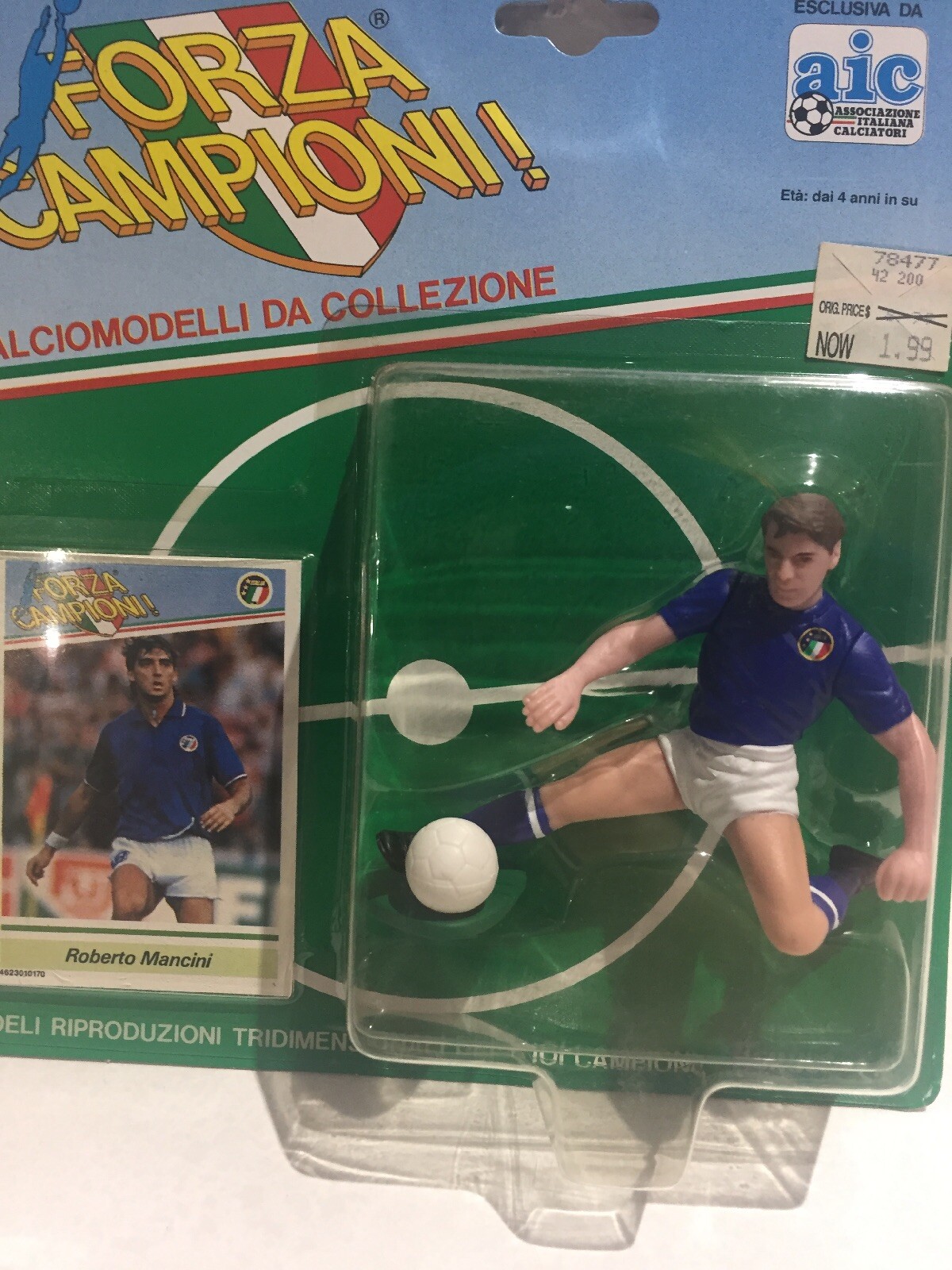 1983 Roberto Mancini Italy National Team Forza Campioni! Action Figure ...