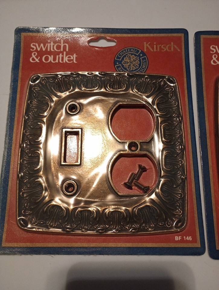 New Vintage 1960's Kirsch Bronze Victorian Switch Outlet Plate Covers 4 ...