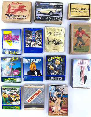 Matchbook Match Box Lot 14 Vintage Camel Girlie Car Ad Promotional | eBay
