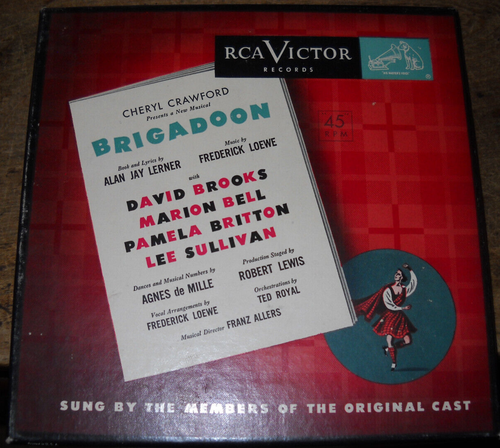 RARE BRIGADOON 45 COMPLETE SET WITH BOX NEW! RCA VICTOR ORIGINAL CAST ...