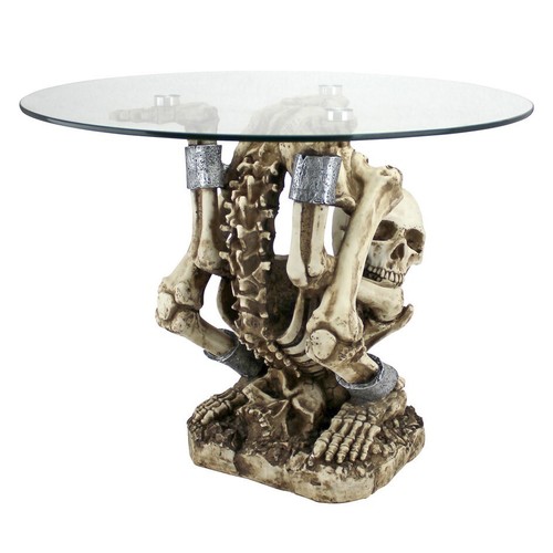 Design Toscano The Contortionist Skeleton Side Table | eBay
