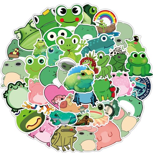50*Interesting Frog Graffiti Stickers For Skateboard Helmet Anime Cute ...