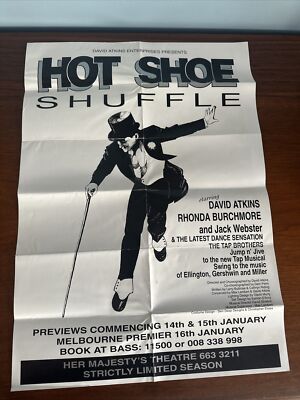 HOT SHOE SHUFFLE Original 1992 Theatre Poster 42 X 68cm (folded) Double ...