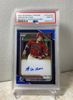 2024 Bowman Chrome Prospect Autographs Adrian de Leon /150 | eBay