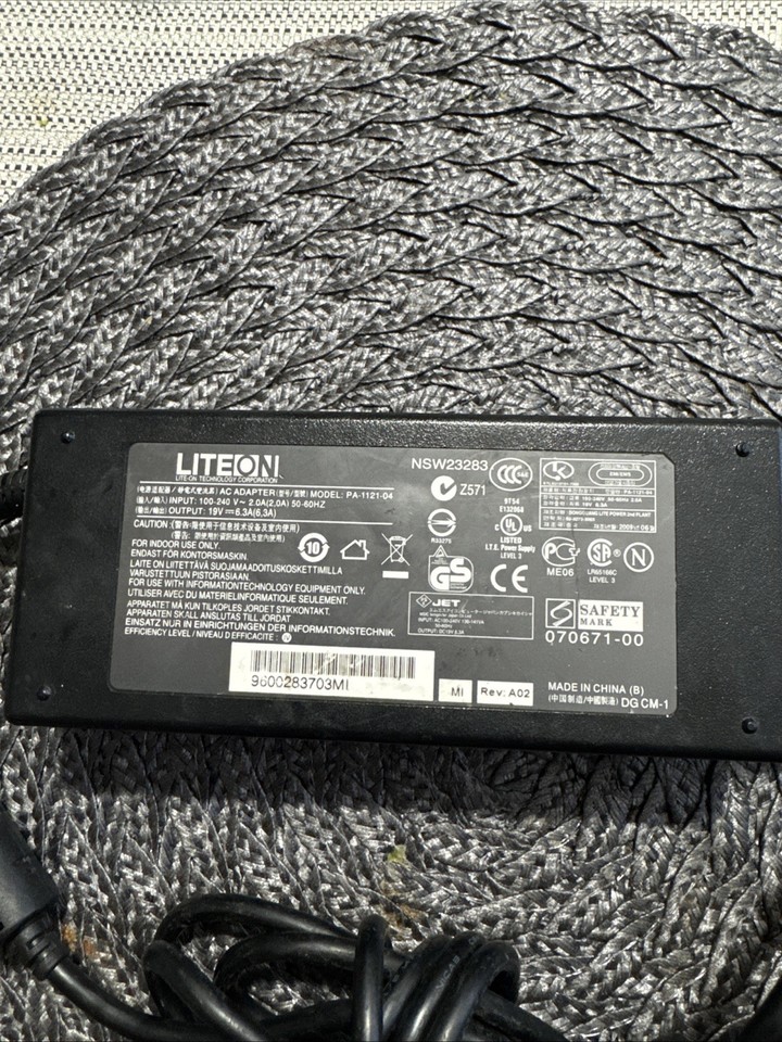 Genuine Liteon 120W AC Adapter PA-1121-04 19V 6.32A Power Supply | eBay
