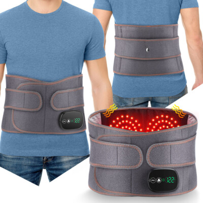 Electric Dual Infrared Light Heat Back Massager Waist Brace Lumbar ...