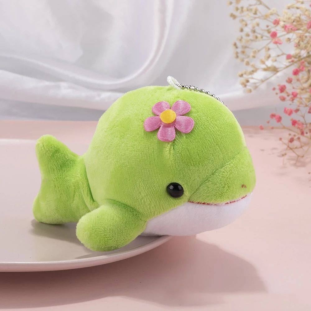 Animals 13cm Car Key Rings Dolphin Plush Toy Plush Key Chain Stuffed ...