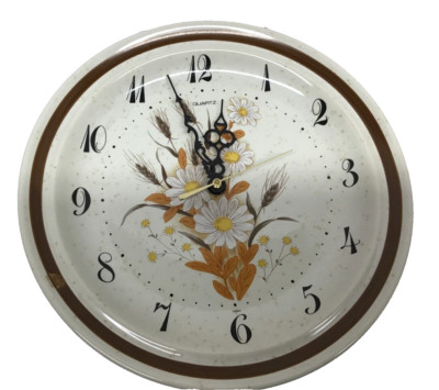 Wheat Design Ceramic Stoneware Plate Quartz Clock Vintage Japan | eBay