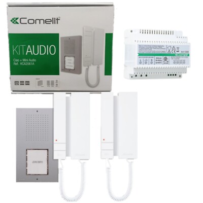 CITOFONO COMELIT KIT AUDIO ART. KCA2061A CIAO MINI 2 FILI BIFAMIGLIARE ...