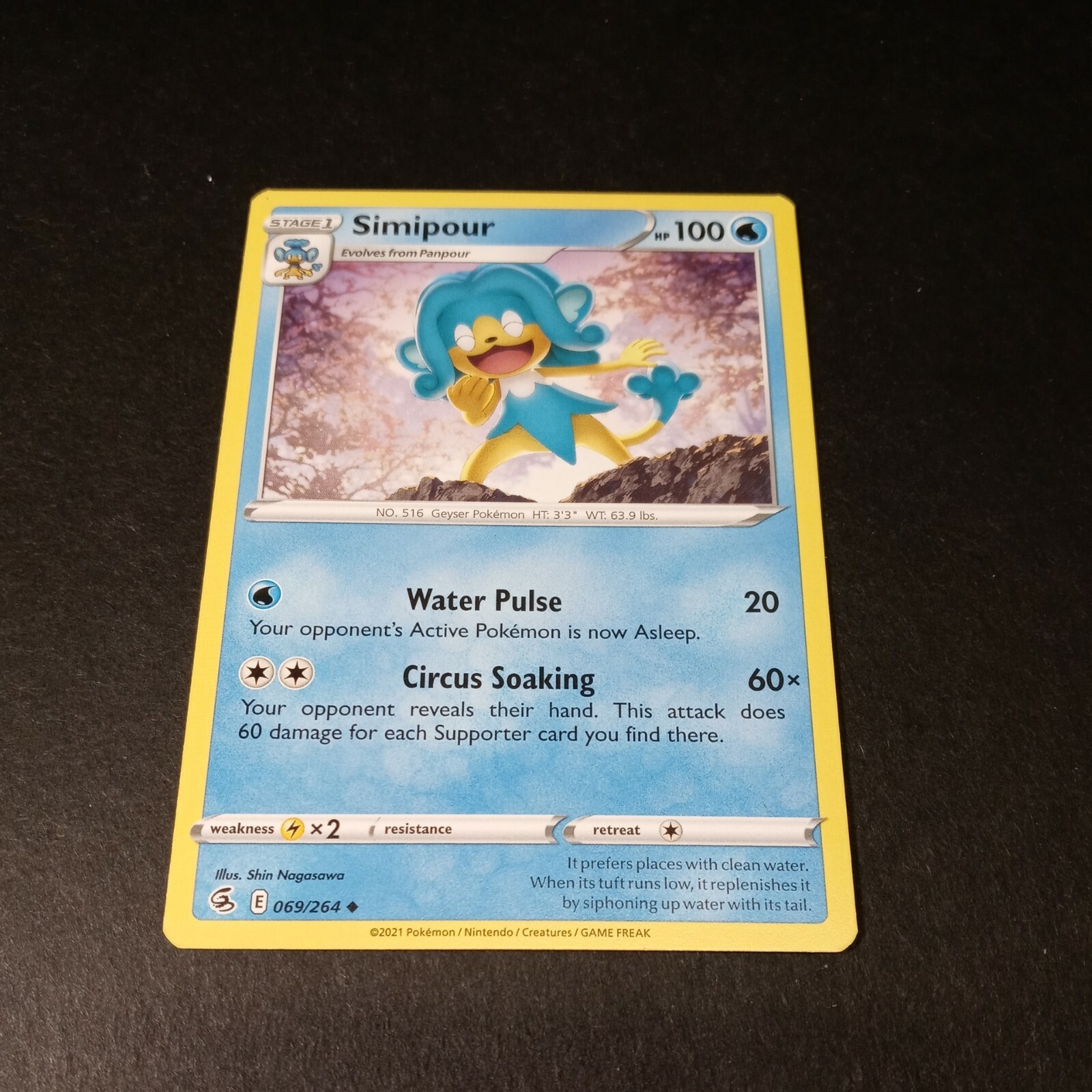 Pokemon Fusion Strike Simipour Uncommon Card 069/264 NM | eBay