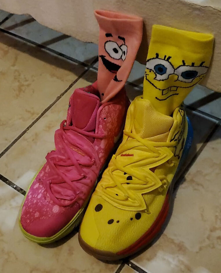 SOX Nickelodeon SPONGEBOB AND PATRICK Star socks kye Irving | eBay UK