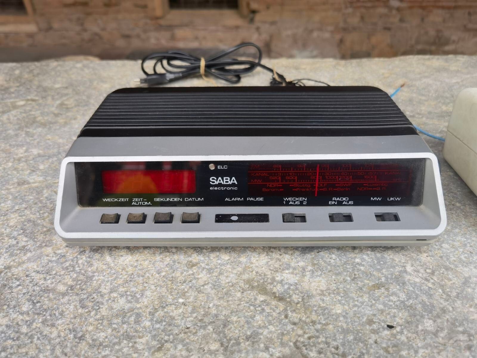 Two vintage 1970's radio alarm clocks Saba Ultra Clock and Telefunken ...