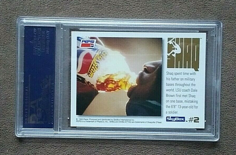1993 SkyBox Pepsi Shaquille O'Neal SHAQ ATTAQ "Bending Basket" Rookie ...