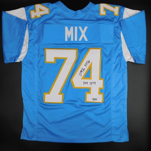 Ron Mix Signed Autographed San Diego LA Chargers Football Jersey HOF ...