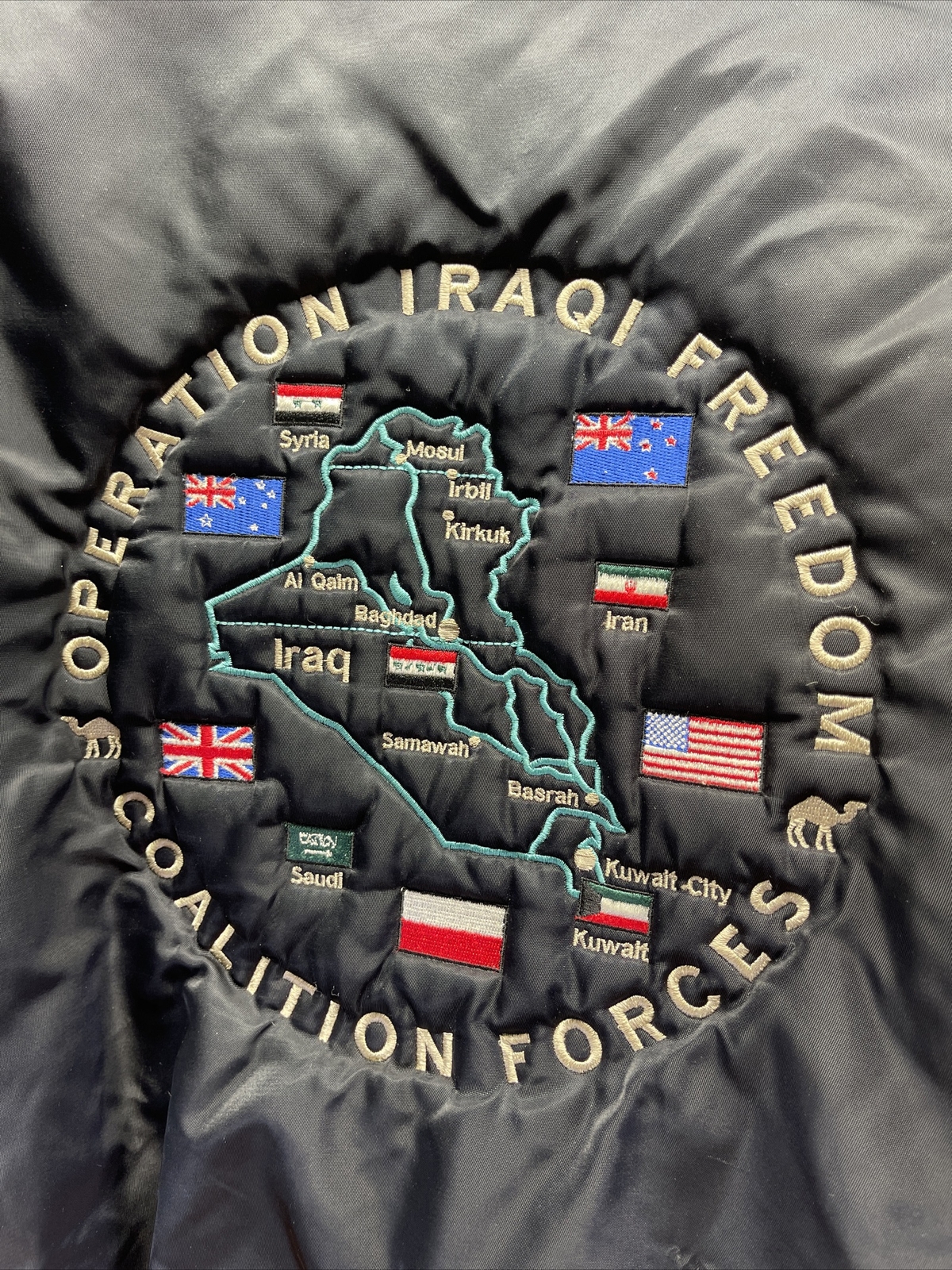 Vintage 80’s US Military issued Bomber Jacket Operation Iraqi Freedom ...