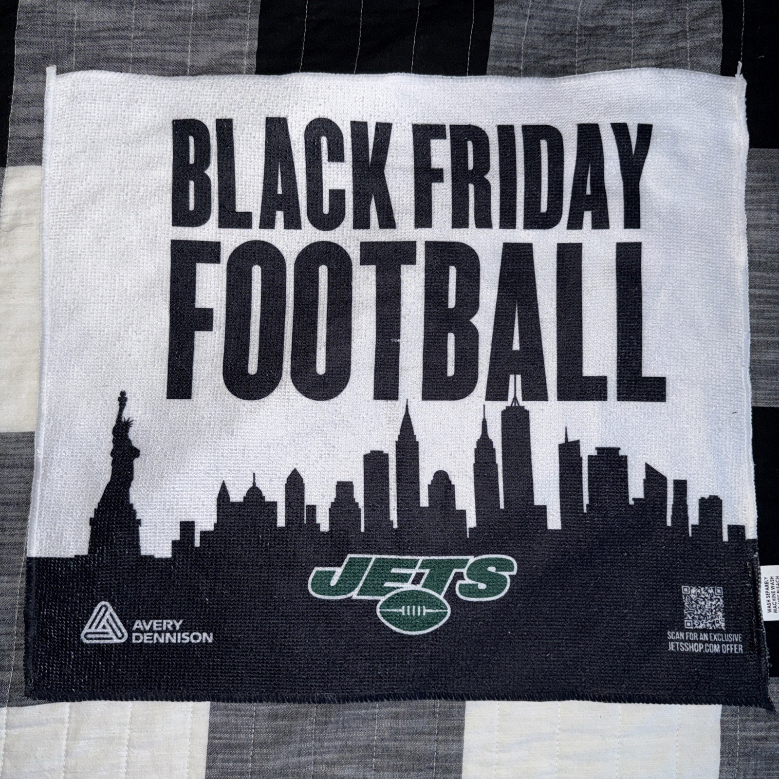 New York Jets "Black Friday Football" 2023 SGA Rally Towel (vs. Miami ...