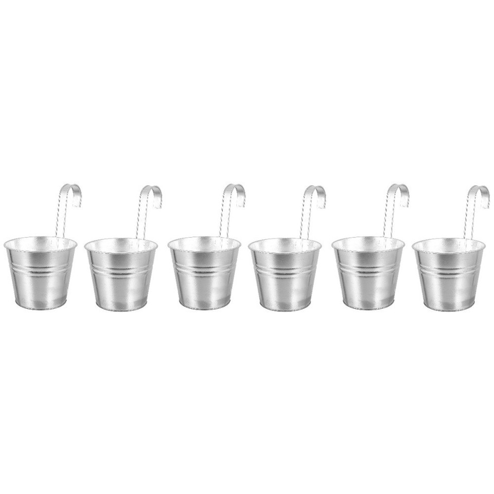 2 Pcs Hanging Pot Hook Flower Balcony Bucket Rustic Metal Holder | eBay