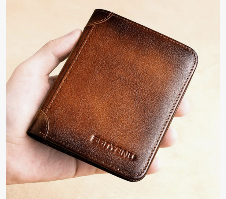 BanYaNu RFID Trifold Wallet for Men - Mens Genuine Leather Wallets - 11 ...