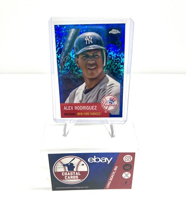 ALEX RODRIGUEZ — BLUE MINI-DIAMONDS — 2022 TOPPS CHROME PLT. ANN. NY ...