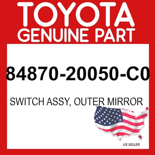 TOYOTA GENUINE OEM 84870-20050-C0 SWITCH ASSY, OUTER MIRROR ...