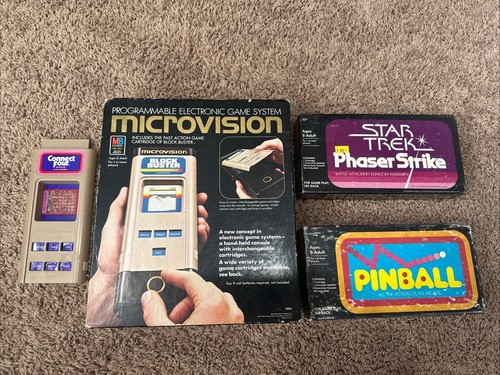 Microvision Game System With Box, Star Trek, Pinball And Connect Four ...