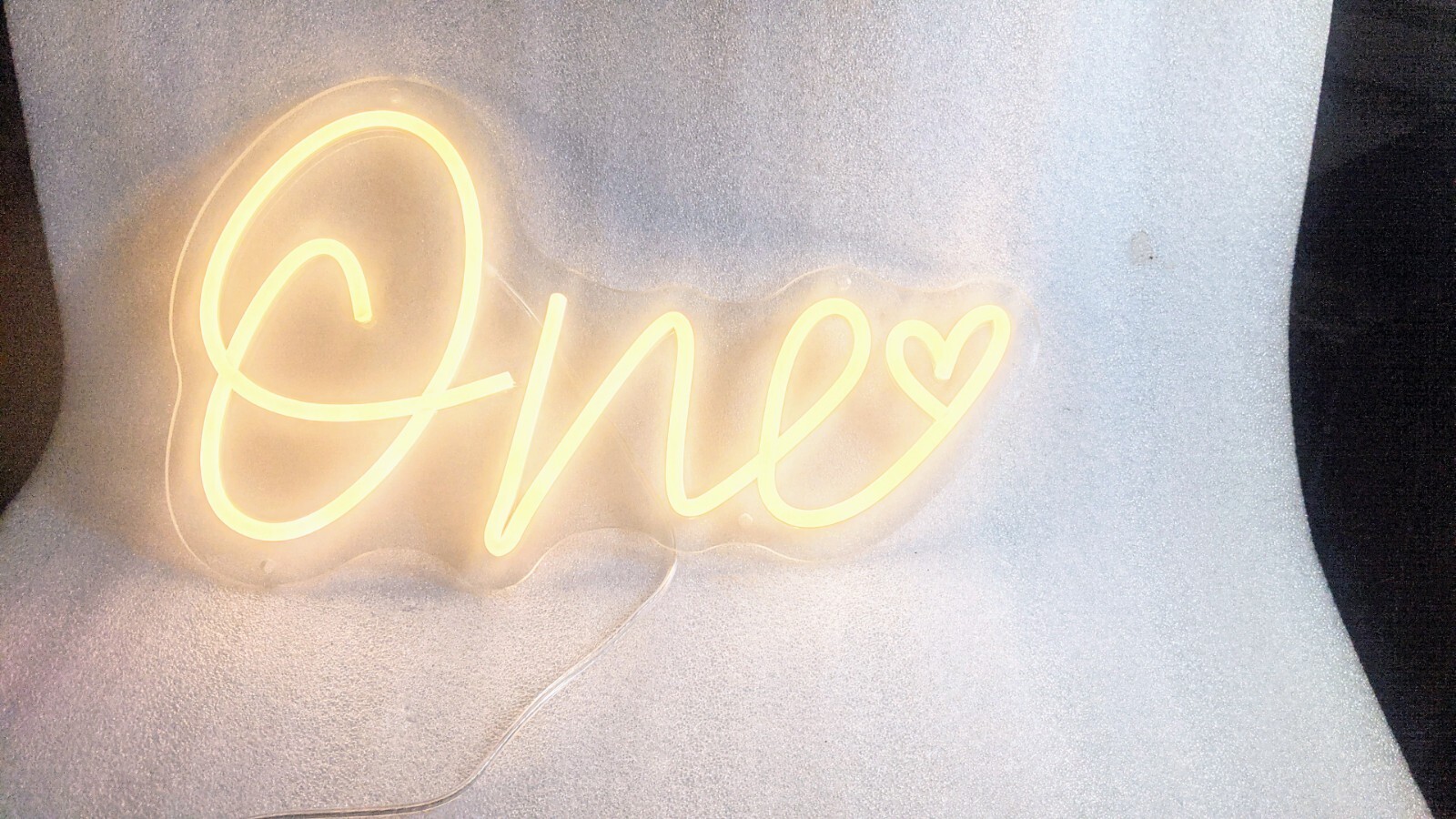 LED Neon Sign "One Love (Heart), White Lettering, 14x9" | eBay
