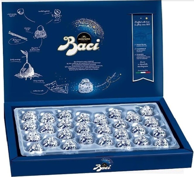Baci Original Dark Dark Chocolate Truffles With Hazelnuts, 28 Pieces ...