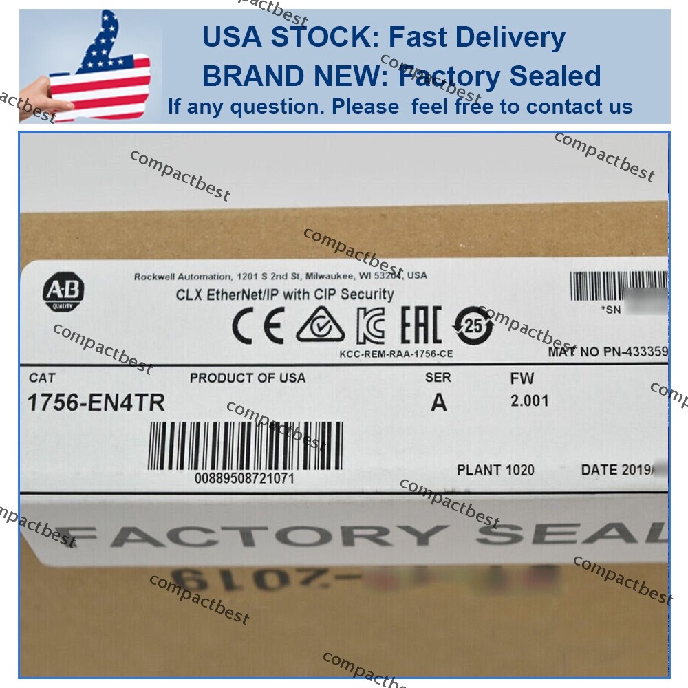 New Sealed Allen Bradley 1756-EN4TR Series A ControlLogix 2Port 10M ...