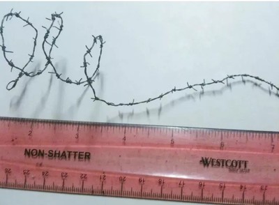 12" Miniature Barbed Wire For All Scales Artisan Dollhouse Train War ...