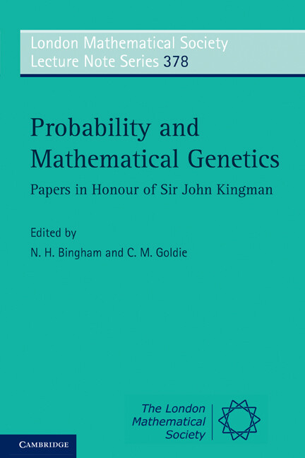 Probability and Mathematical Genetics: Papers in Honour of Sir John ...