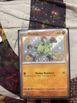 Mankey #169/091 Shiny Holo Paldean Fates Pokemon TCG Cards | eBay
