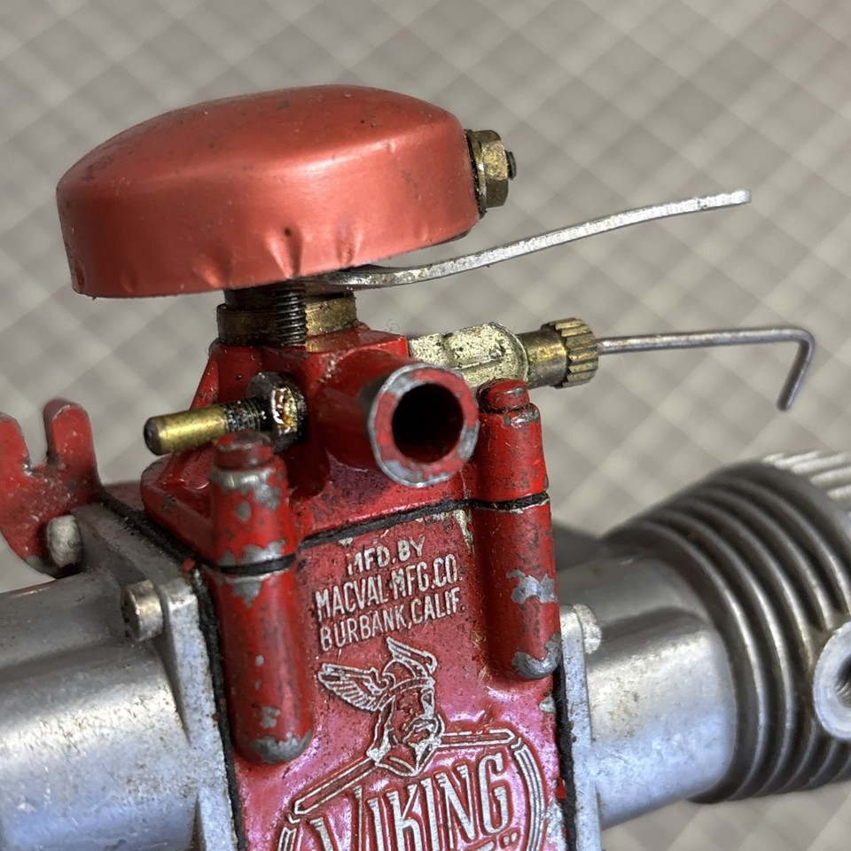 Vintage Model Airplane Engine, Viking 65 Twin Model Airplane Engine ...