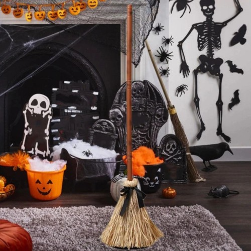 Halloween Floating Witch's Broom - Haunted Animated Dancing Broomstick ...