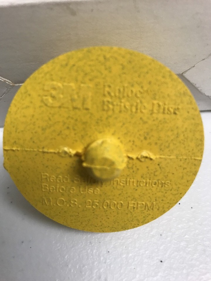 3M-07525 Scotch-Brite Roloc Bristle Disc 7525 Yellow, 2", Medium ...