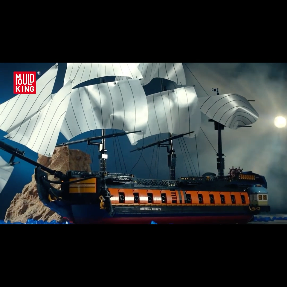 Mould King 13192 Imperial Frigate Model Pirates Of Caribbean Ship Brick ...