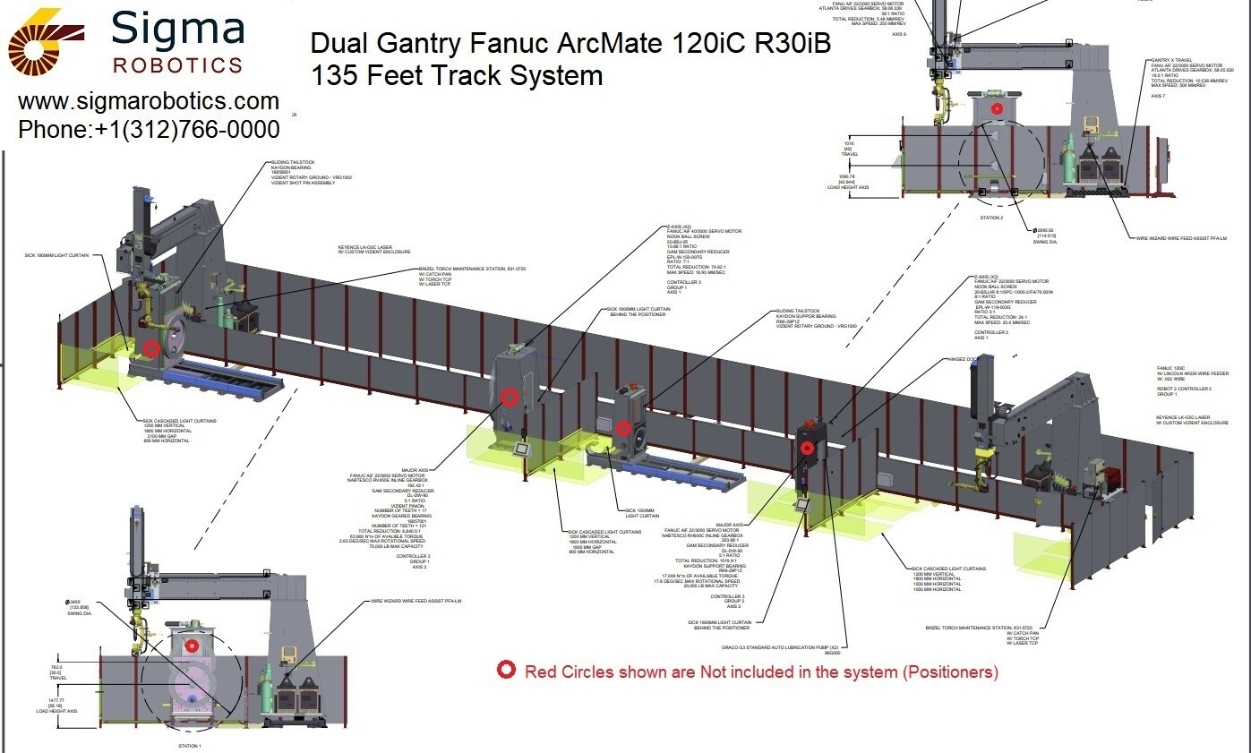 FANUC Robot ArcMate 120iC Welding Robot, R30iB 40m Dual Gantry ...