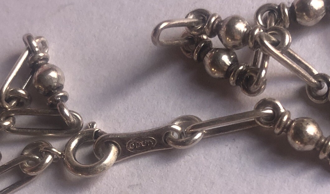 Antique Solid Silver Sterling Silver Fob Chain. Or Scrap Silver Heavy ...