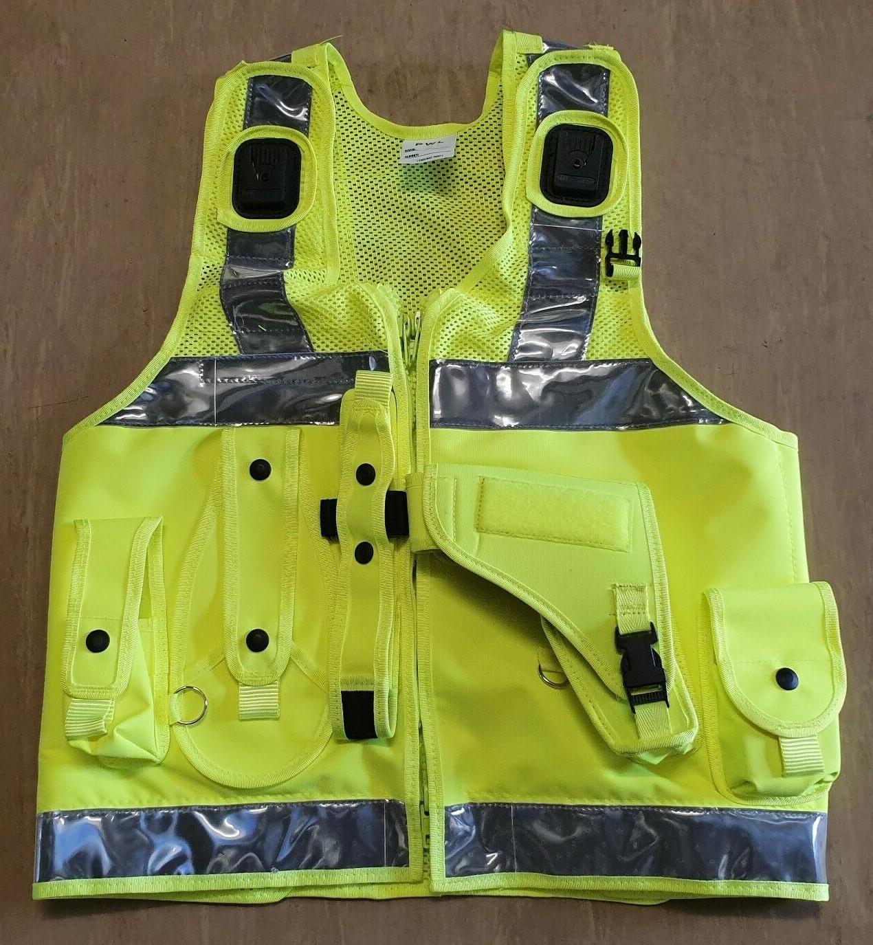 Hi Vis Tactical PWL Security Dog Handler Taser Handcuff CS Pouch Vest X ...