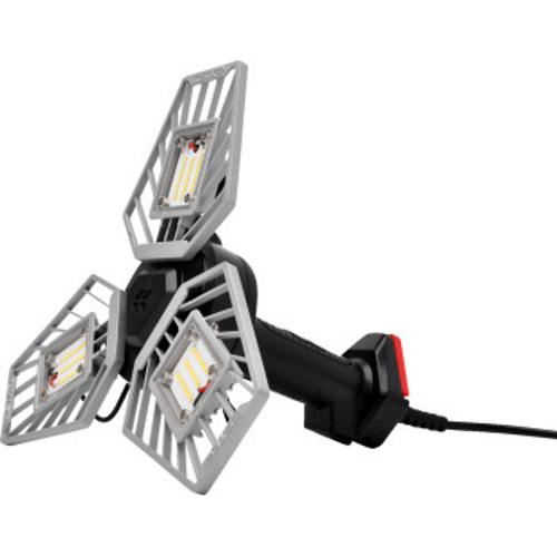 SHOP DROP LIGHT SUPER BRIGHT 5000 LUMENS with 3 aimable panels 110-240 ...