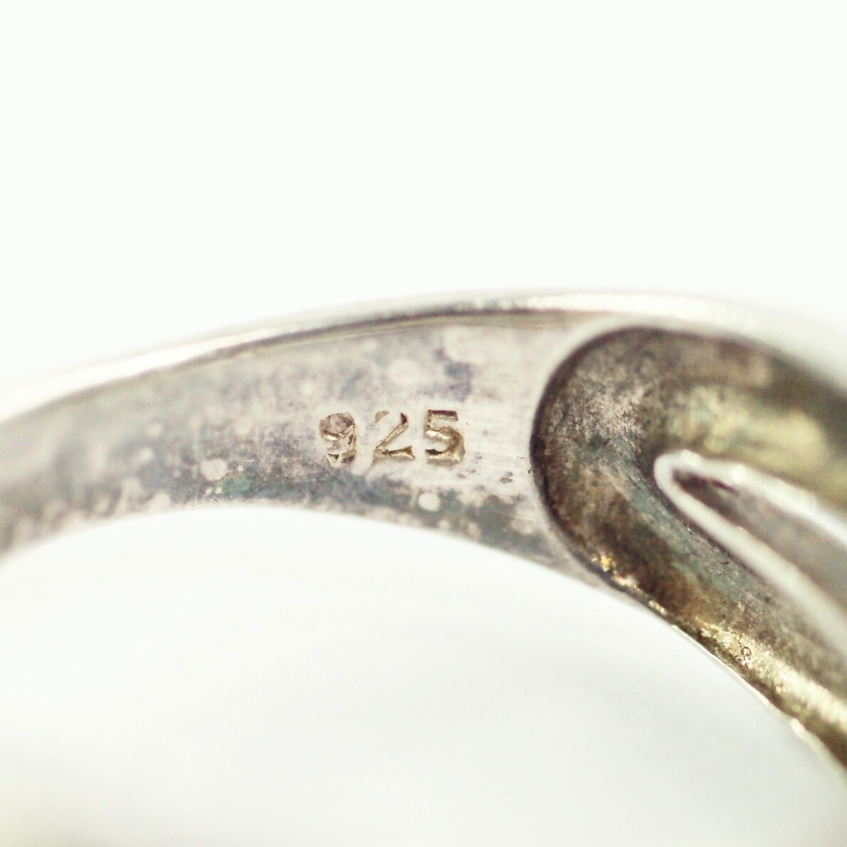 Sterling Silver Onyx Inlay And Clear CZ Crossover Band Ring Size 6 | eBay