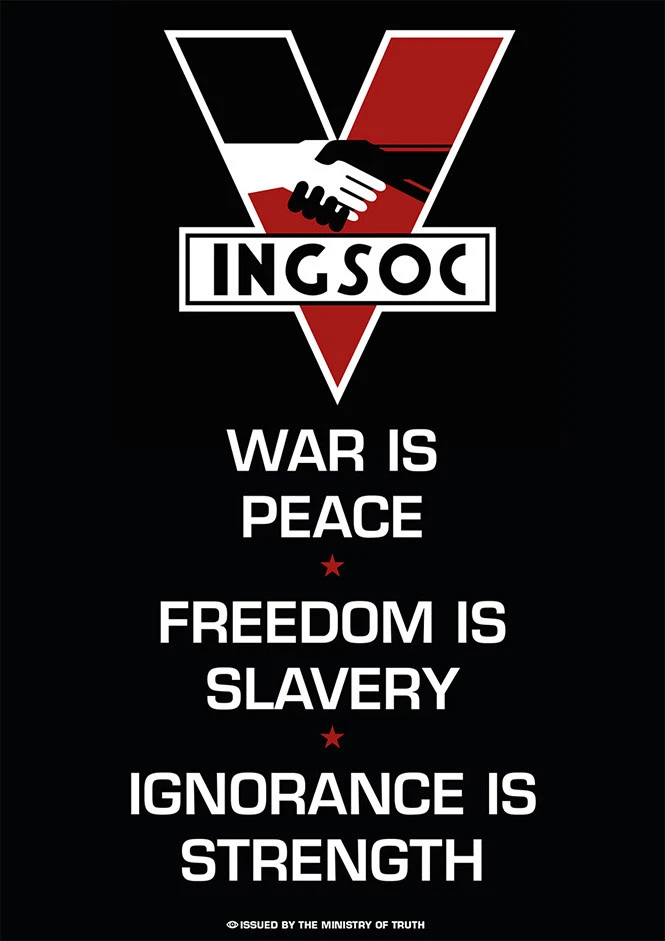War Is Peace Freedom Is Slavery Ignorance Is Strength Wallpaper