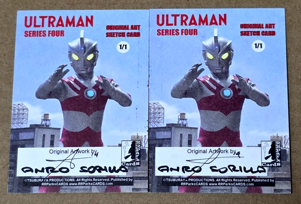 2025 RRParks Ultraman Series 4 Anro Sorilla 2 Card Sketch Card Puzzle ...
