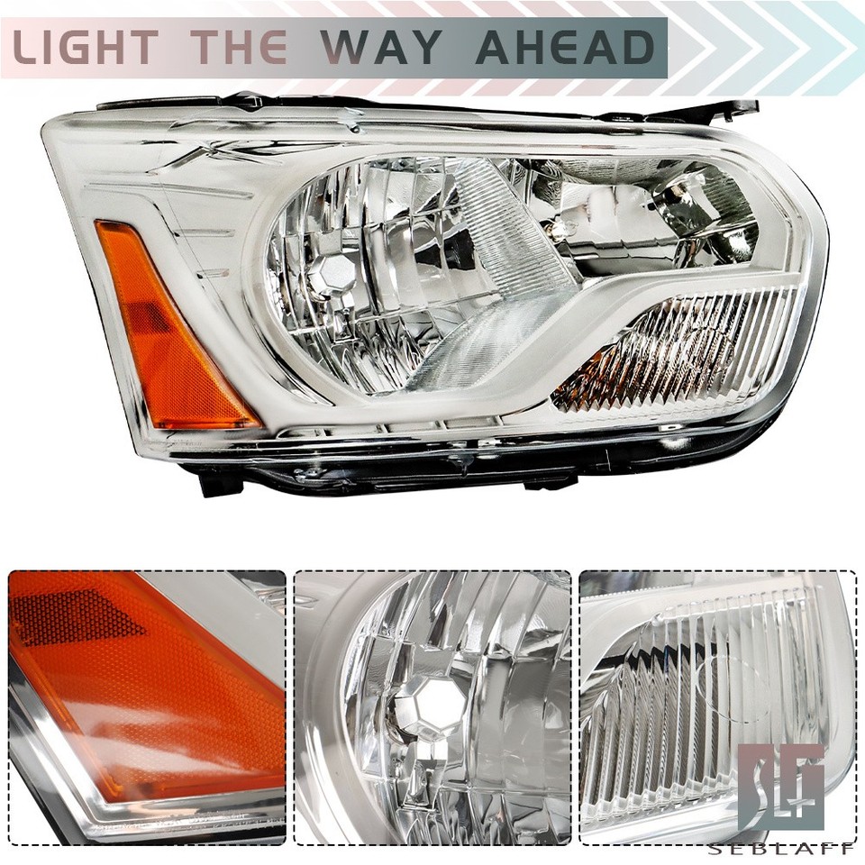 Chrome Halogen Headlamp Headlight Assembly For Ford Transit 2015-2021 ...
