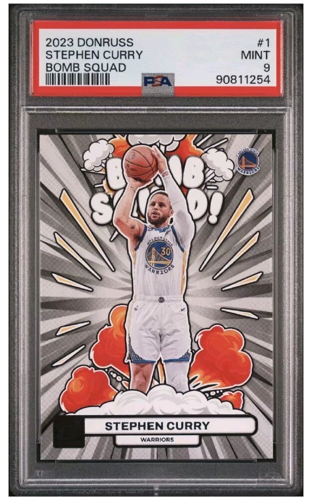 2023 Panini Donruss Stephen Curry Bomb Squad Card #1 Warriors PSA 9 | eBay