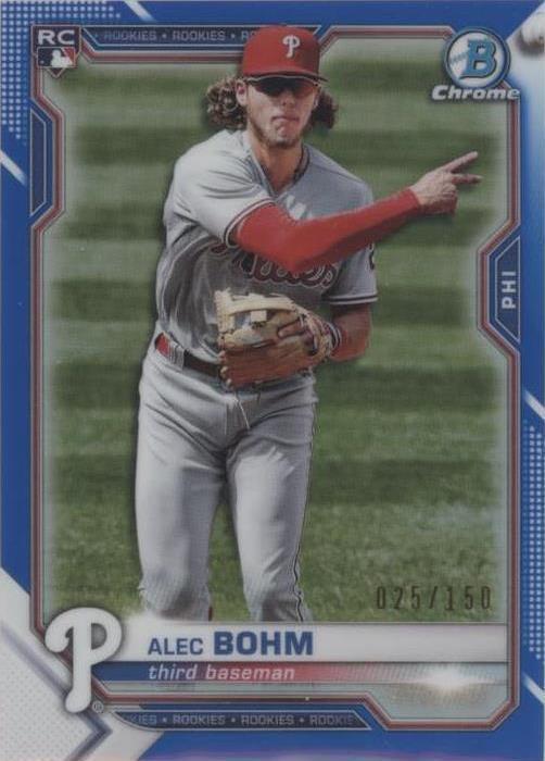 2021 Bowman Chrome - Alec Bohm #94 Blue Refractor /150 (RC) for sale ...