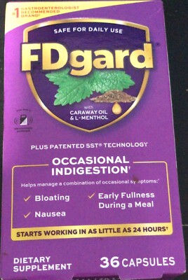 FDgard Functional Dyspepsia Dietary Management ~ 36 Capsules. Exp.01/ ...